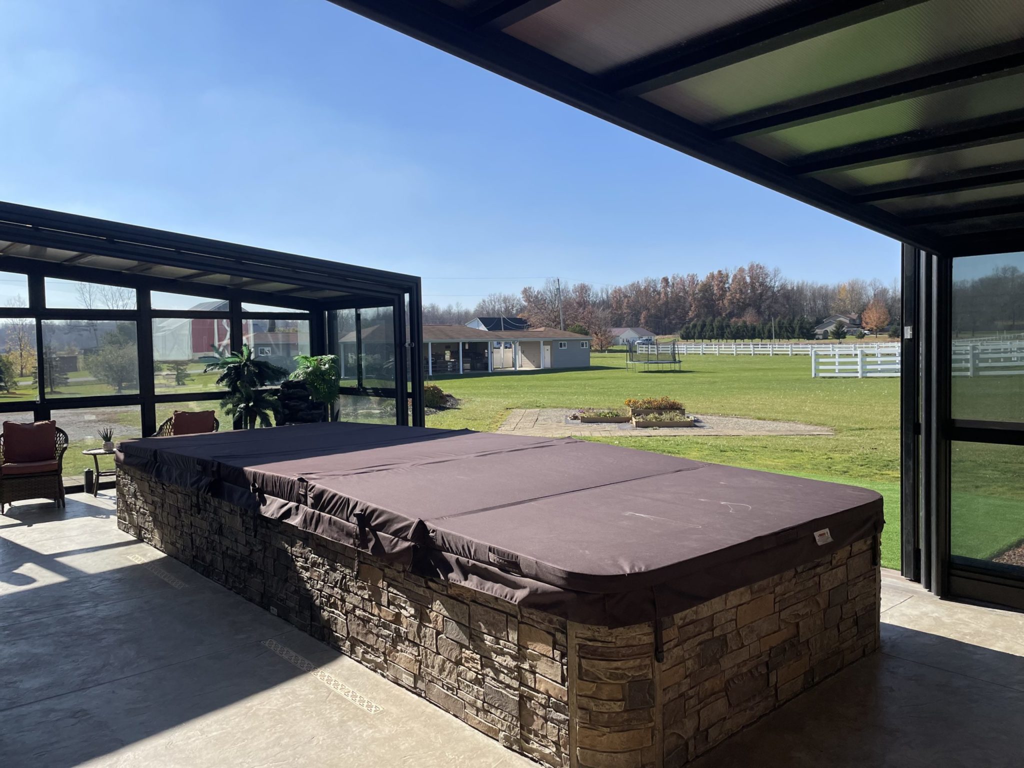 Retractable Hot Tub Enclosures Manufactured by Roll-A-CoverAmerica's ...