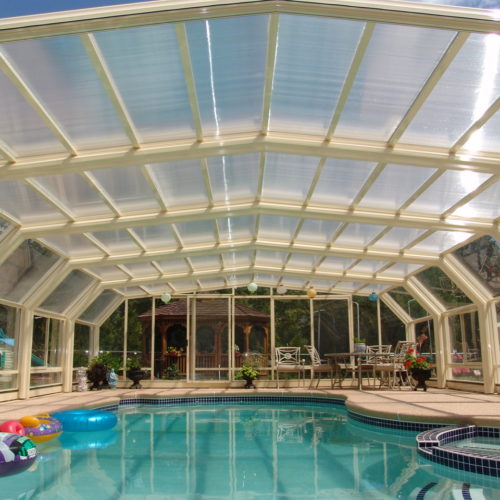 Connecticut Glass Pool Enclosure Manufactured by Roll-A-CoverAmerica's ...