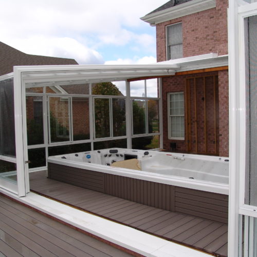 Glass Swim Spa Enclosures Manufactured by Roll-A-CoverAmerica's Leading ...