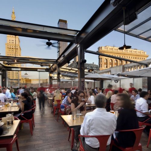 Eataly Birreria Retractable Roof Manufactured by Roll-A-Cover, Intl ...