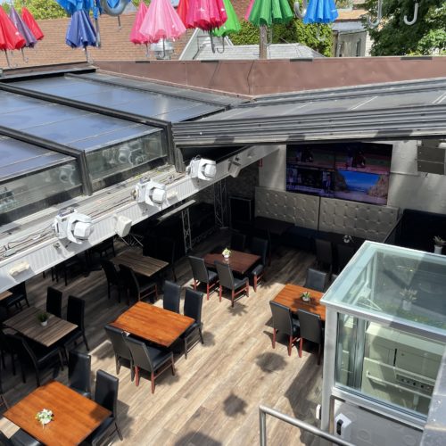 Cafe Rubio Retractable Roof Manufactured by Roll-A-Cover, Intl.America ...