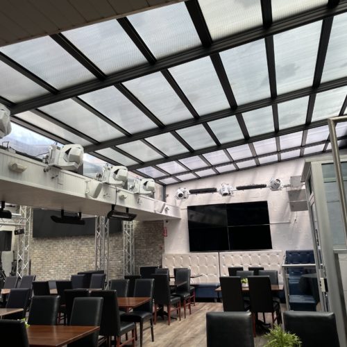 Cafe Rubio Retractable Roof Manufactured by Roll-A-Cover, Intl.America ...