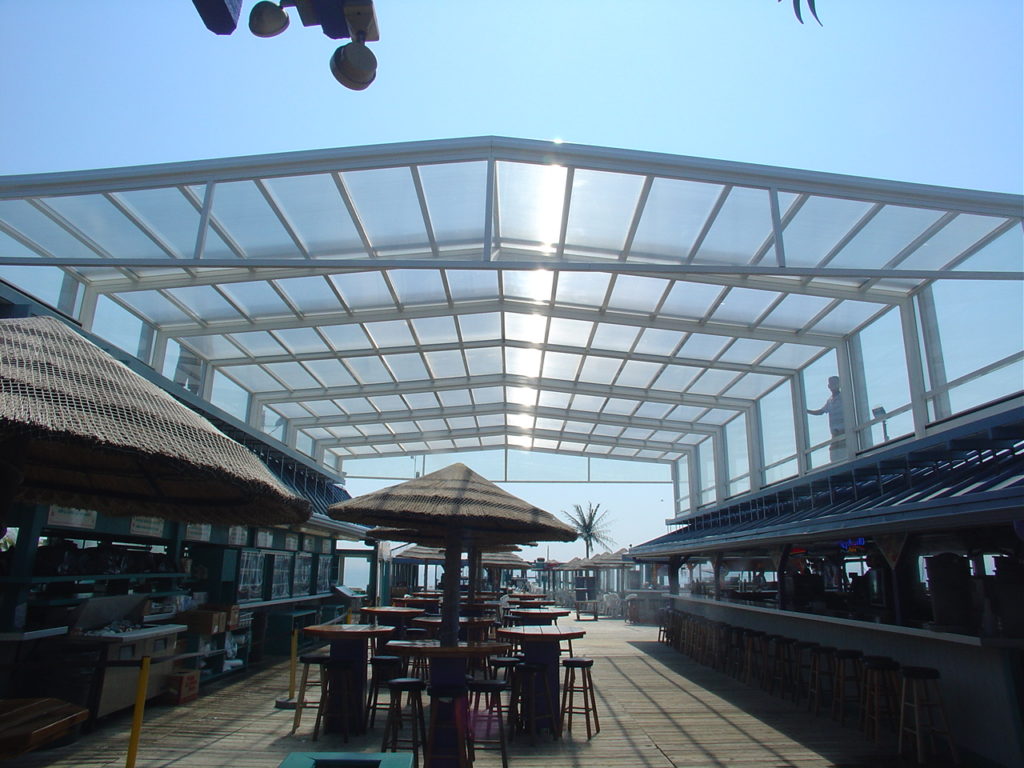 Indoor Outdoor Retractable Roof Manufactured by Roll-A-CoverAmerica's ...