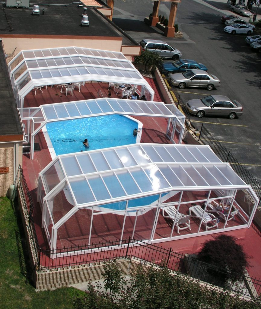 Glass Hotel Swimming Pool Rooms Manufactured by Roll-A-CoverAmerica's ...