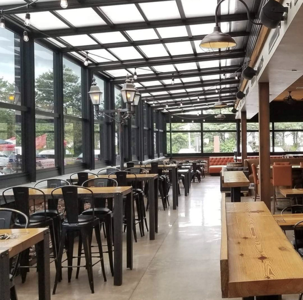 Restaurant Retractable Patio Cover Manufactured by Roll-A-CoverAmerica ...