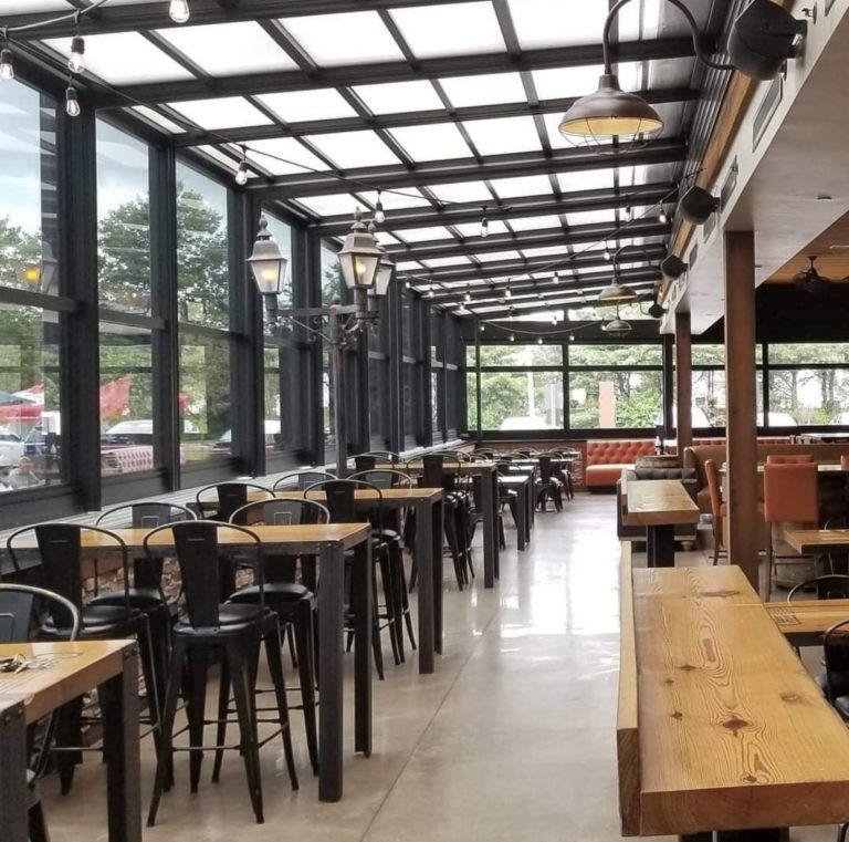 Bar Patio Retractable Enclosure Manufactured by Roll-A-Cover, Intl ...