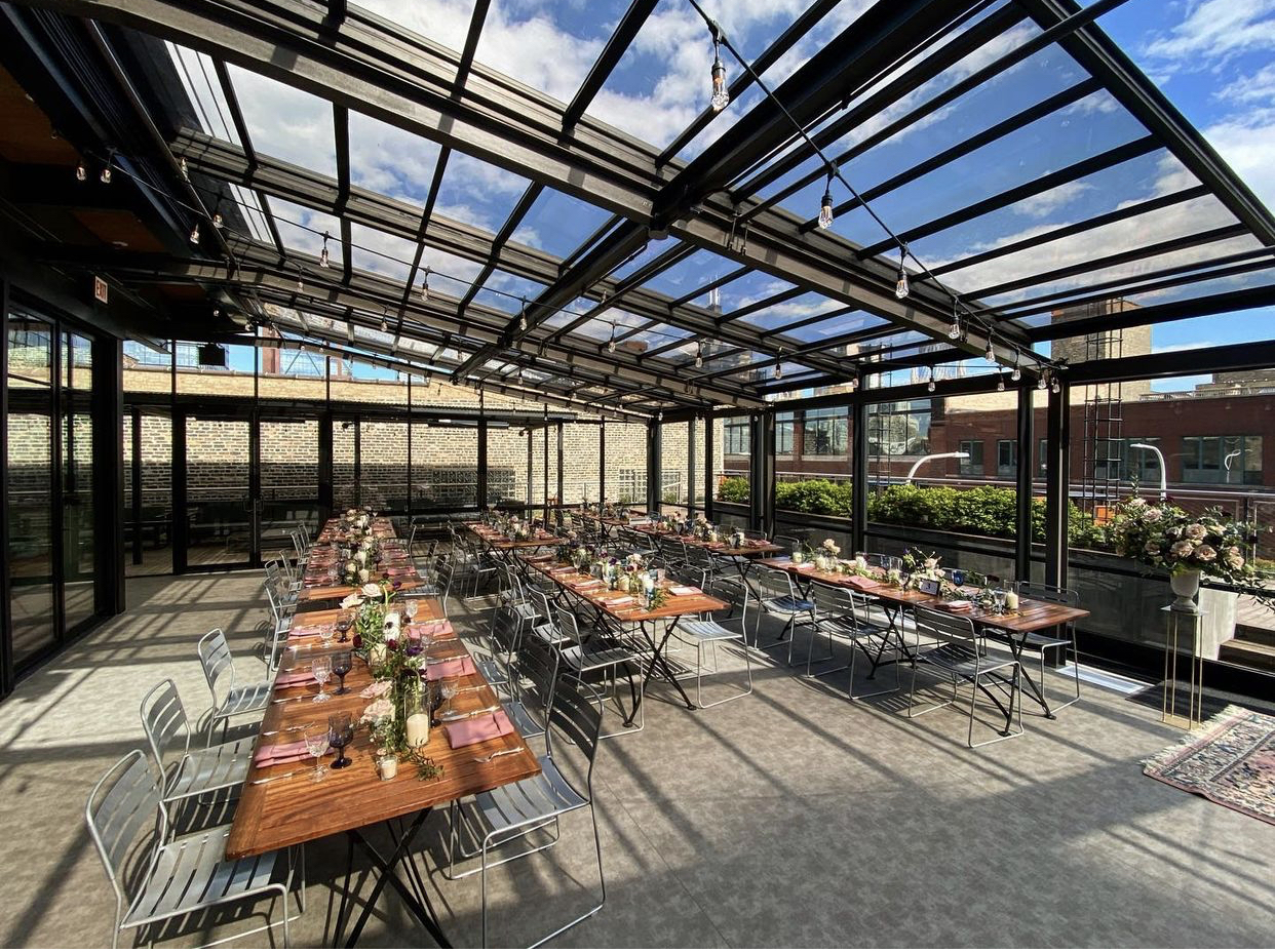 Morgan's on Fulton Glass Enclosed Rooftop Manufactured by Roll-A ...