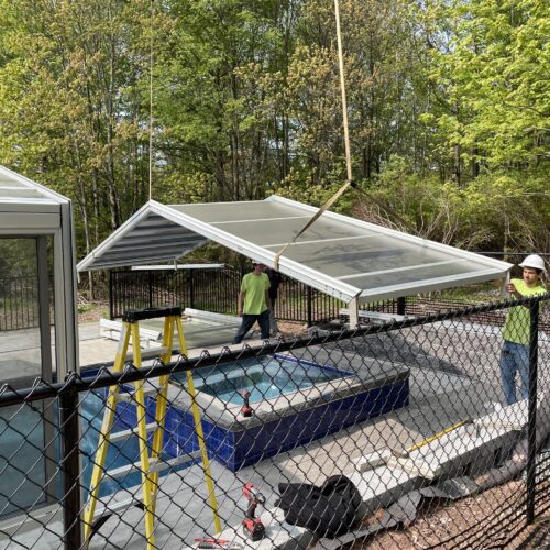 Retractable Pool Enclosure in Liberty, New York by Roll-A-CoverAmerica ...